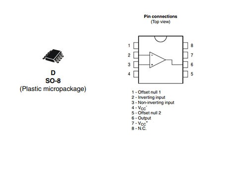 TL071CD Operational Amplifier: Pinout, Specification, and Datasheet